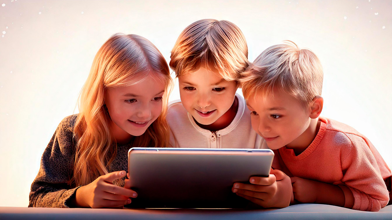 Firefly børn der kigger på en tablet 99222 - Tech-Test